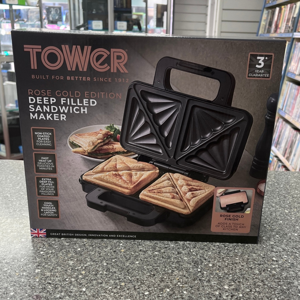 New TOWER 900W Deep Filled Sandwich Maker - Own4Less